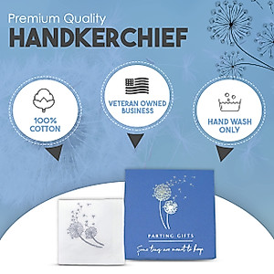 Unique Sympathy Gift for Loss - Handkerchief Cotton - Soft Handkerchief In Memory of Loved One Gifts - Bereavement Gifts - Condolence Gifts - Memorial Gifts for Loss of Mother Father