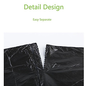 80 Counts Strong Trash Bags Garbage Bags by Teivio, Bathroom Trash Can Bin Liners, Small Plastic Bags for home office kitchen (2.6 Gallon, Clear)