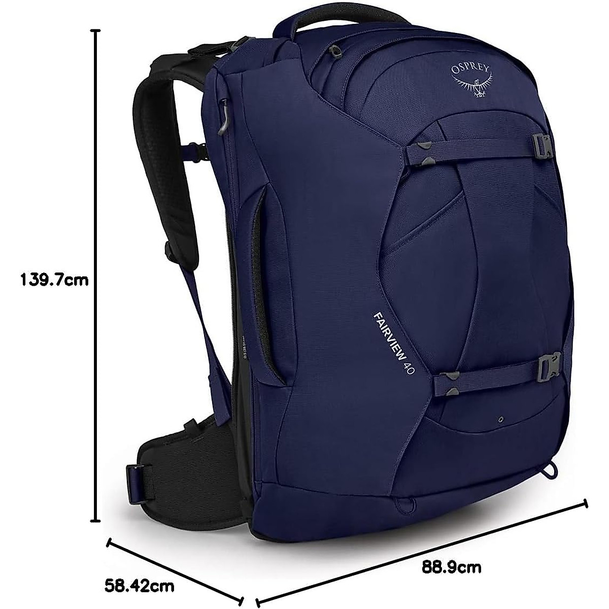 Osprey Fairview 40 Women's Travel Backpack, Winter Night Blue