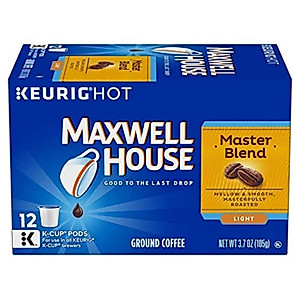 Maxwell House Master Blend Coffee, Light Roast K-Cup Packs, 12 count Box (Pack of 3)
