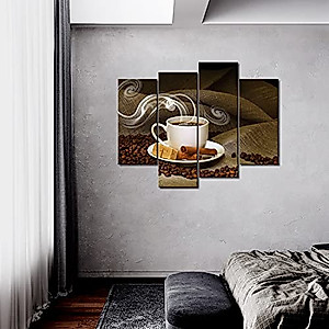 Coffee and Coffee Bean Kitchen Wall Art Painting Pictures Print On Canvas Food The Picture for Home Modern Decoration