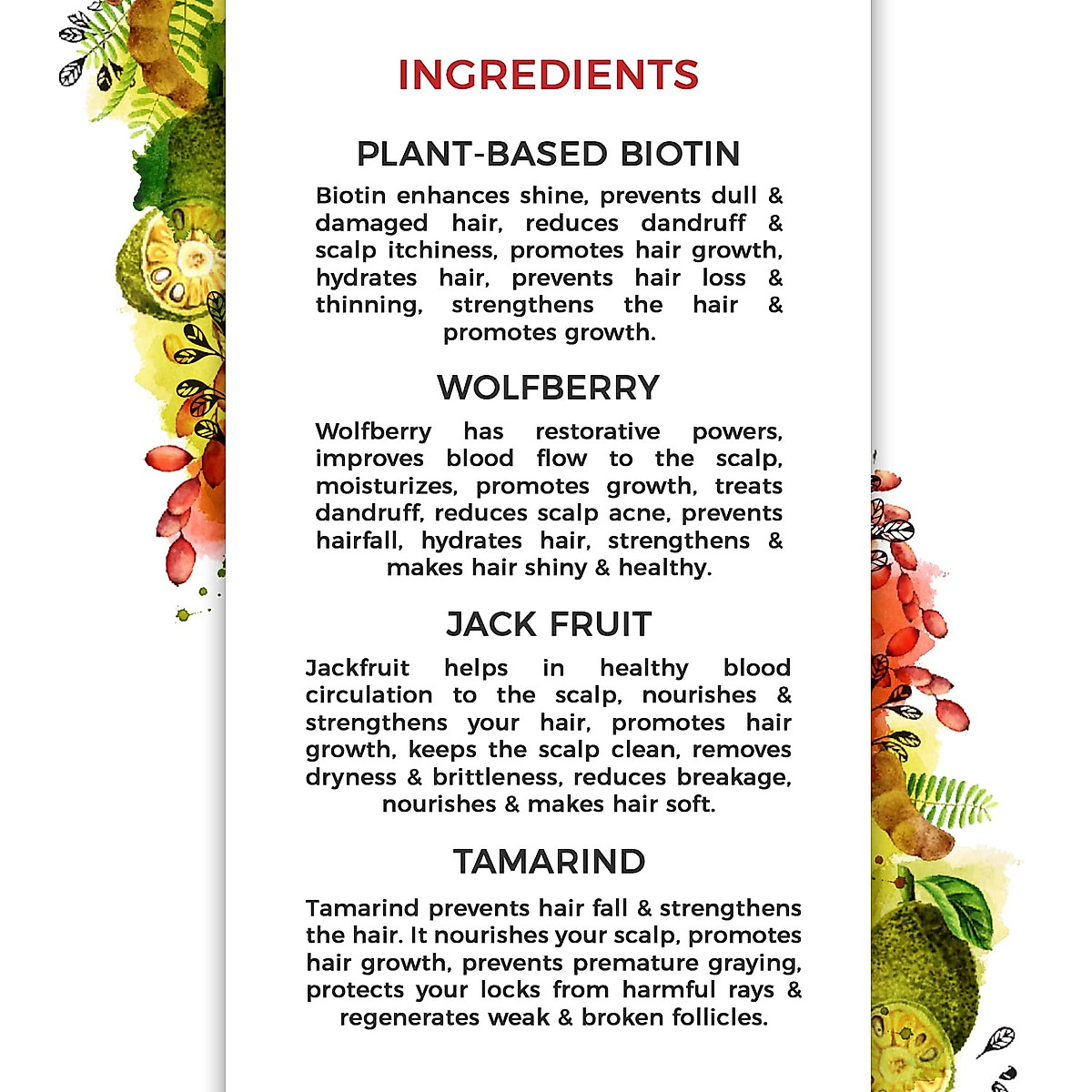 The Organic Forest - VEGAN . PURE . NATURAL Biotin Shampoo | Hair Thickening | Moisturizing for Dry or Oily Scalp | 7.1 fl.oz.