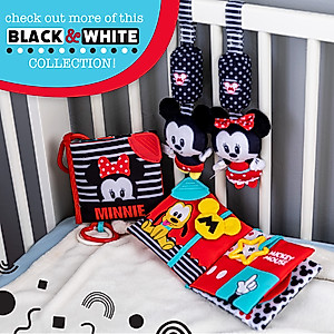 KIDS PREFERRED Disney Baby Minnie Mouse High Contrast Soft Book with On The Go Clip and Teether, 5 Inches, Multicolor (KP81256)