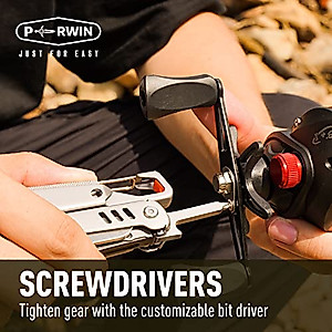 Multitool, 13-in-1 Multi-tool Pliers with Carabiner Professional Multi-tool for Fishing & Camping, Christmas Gifts for Men Dad Husband by PERWIN