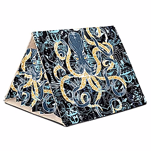 enheng Small Pet Hideout Octopus Anchors Painting Hamster House Guinea Pig Playhouse for Dwarf Rabbits Hedgehogs Chinchillas