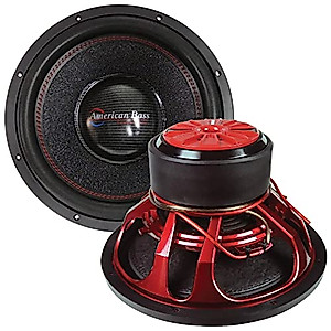 American Bass HAWK 15 Inch Dual 4 Ohm Voice Coil 3000 Watt Subwoofer Speaker with 80 Ounce Magnet and Kevlar Fiber Non-Pressed Paper Cone, Red