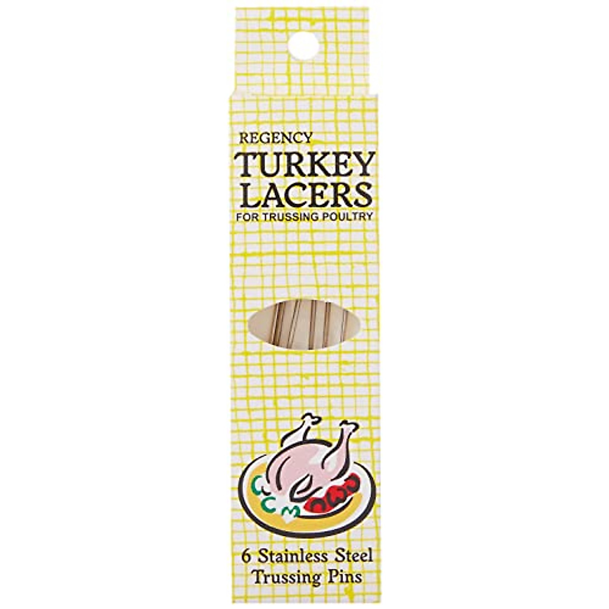 Regency Wraps Turkey Lacers, 6 Pack, Silver