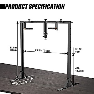ILOKNZI Multifunction Camera Aluminium Overhead Mount Stand, Photography Studio DSLR Phone Top Down Camera Overhead Rig for Content Creators Video Photo