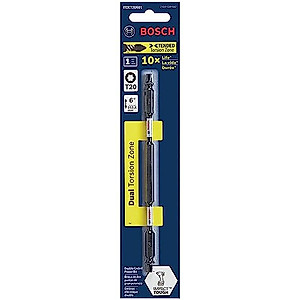 BOSCH ITDET206B 10-Pack 6 In. Torx #20 Impact Tough Double-Ended Screwdriving Bits