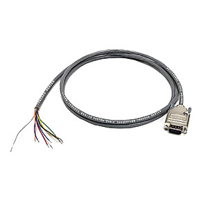 100 Foot DB9 Male to Blunt End RS232 Extension Serial Cable - 24 AWG with Grey PVC Jacket - Made in USA by Custom Cable Connection
