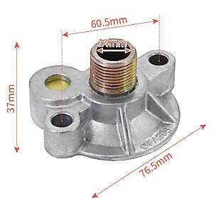 KIPA Oil Filter Adapter Replace for Small Block Chevy V8 Engines SBC BBC Spin On Bypass 305 307 327 350 400 396 402 427 454# 3952301