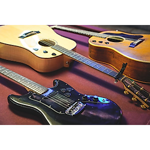 TIK PIK 6-Pack Guitar Picks for Acoustic & Bass Guitars | As Seen On Shark Tank | Black Multi-Gauge