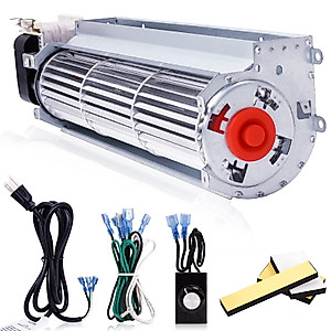 Hiorucet GA3650A GA3700 GA3650 GA3750A BK BKT Fireplace Blower Fan Kit for Desa Tech, FMI, Vanguard, Vexar, Astria Fireplace. Replacment Fireplace Blower Kit for Comfort Flame, Comfort Glow.