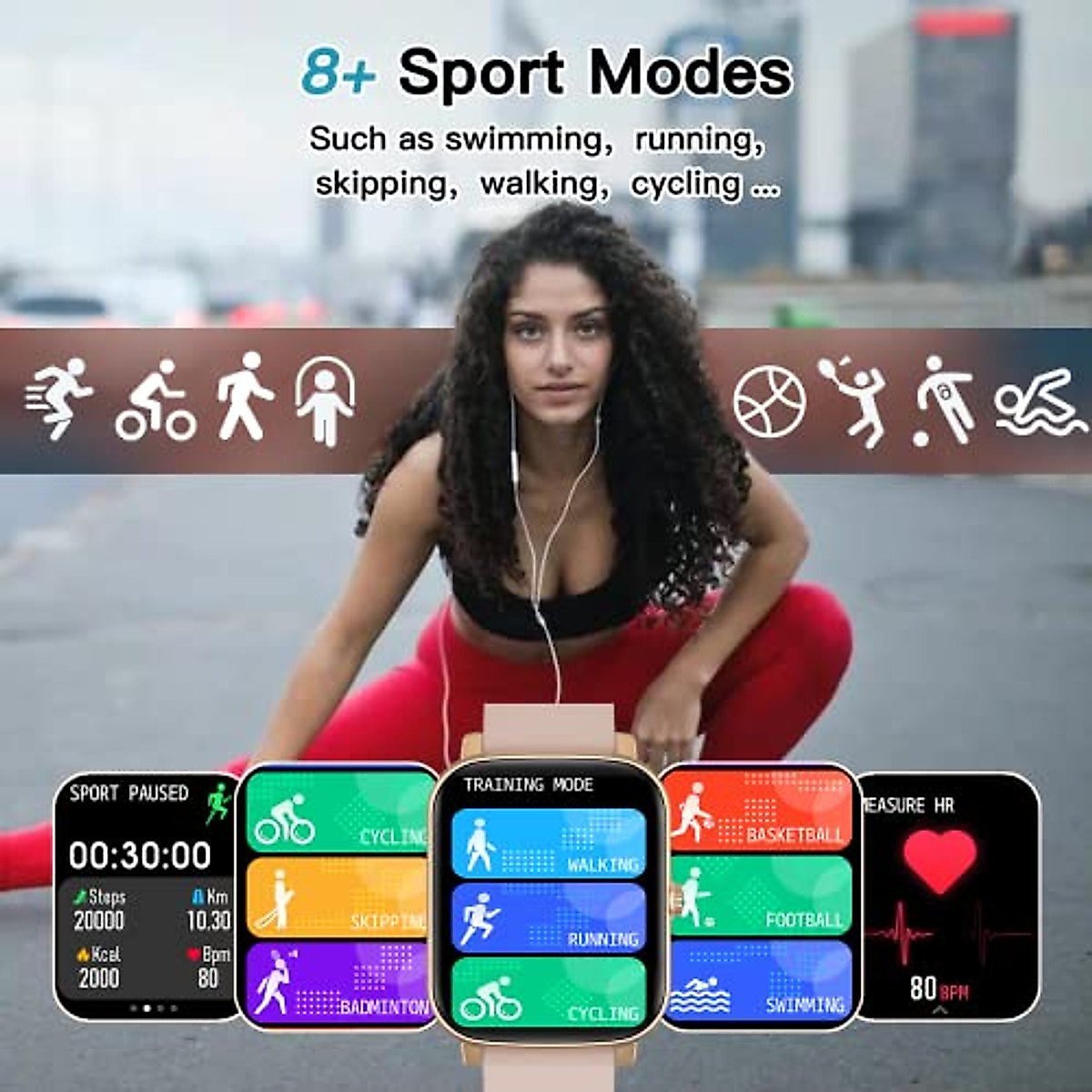 Wwzzey Smart Watch for Women Answer/Make Calls, 1.7" Waterproof Fitness Watch with Heart Rate/Blood Oxygen/Sleep Monitor, Ai Voice, Women Watches for Android/iPhone.