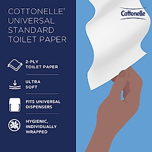 Cottonelle® Professional Standard Roll Bathroom Tissue (17713), 2-Ply, White, 60 Rolls / Case, 451 Sheets / Roll, 27,060 Sheets / Case