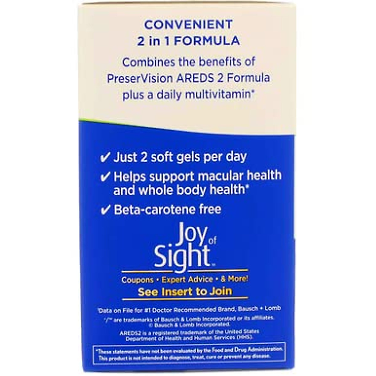 PreserVision Eye Vitamin Mineral, 100 Soft Gels (Pack of 2)