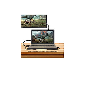 VGA to VGA Cable with Ferrite Cores 15 Feet (4.5 Meters) HD15 Male to Male SVGA Monitor Cable 15ft (4.5M) (10 Pack)