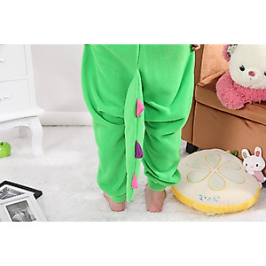 Honeystore Unisex Dinosaur Animal Cosplay Costume One Piece Pajamas Halloween ,Green Dinosaur,XL(Height: 176-180cm/69-71in)