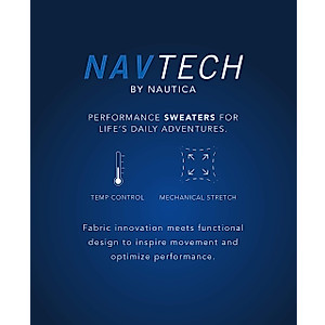 Nautica Men's Classic Fit Soft Lightweight Jersey V-Neck Sweater, Grey Heather, Large