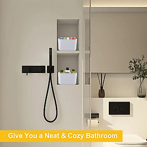 2 Packs Storage Bins with Bamboo Lids,Plastic Stackable Storage Containers,Storage Box Storage Baskets Lidded Organizer Bins for Shelves Drawers Desktop Closet Playroom Classroom Office (Green)