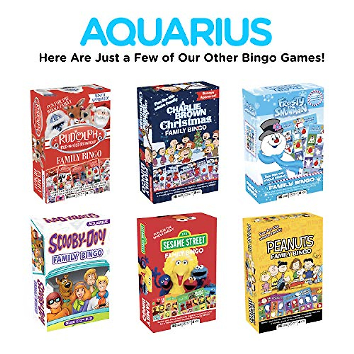AQUARIUS - Peanuts Charlie Brown Christmas Family Bingo Game