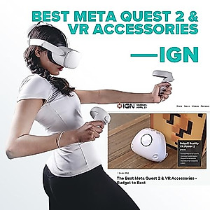 Rebuff Reality VR Power 2 - VR Headsets Battery Pack Compatible with Oculus Quest 2, 10,000mAh Extended 8 Hrs of Playtime and Lightweight Design, Counter Balance with Improved Comfort