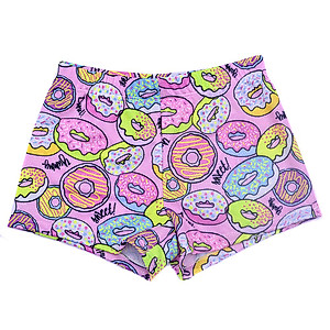 ZIZI Teen Girls' Sparkle Dance Tumbling Athletic Brithday Gift Gymnastics Doughnut Underwear 7Y, 5-6X
