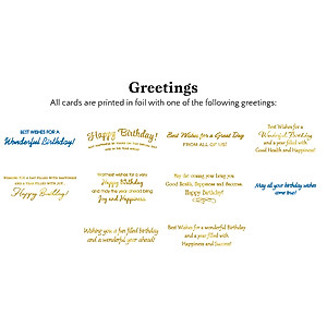 The Gallery Collection - Birthday Cards Assortment Box (35 Cards), Foil & Embossing (Birthday 1)