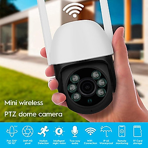 Funxwe WiFi 1080P HD Wireless PTZ Security IP Camera Two Way Audio Color Night Vision Spotlight AI Motion Detection Auto Tracking Surveillance for Baby Pet Dog Monitor