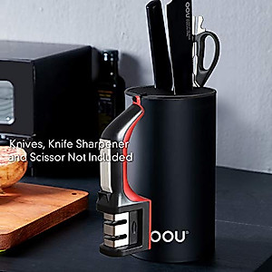 Universal Knife Block Holder, Knife Holder Without Knives,Detachable for Easy Cleaning, Round Knife Holder For Safe, Space Saver Knife Storage,Unique Design Slot to Protect Blades