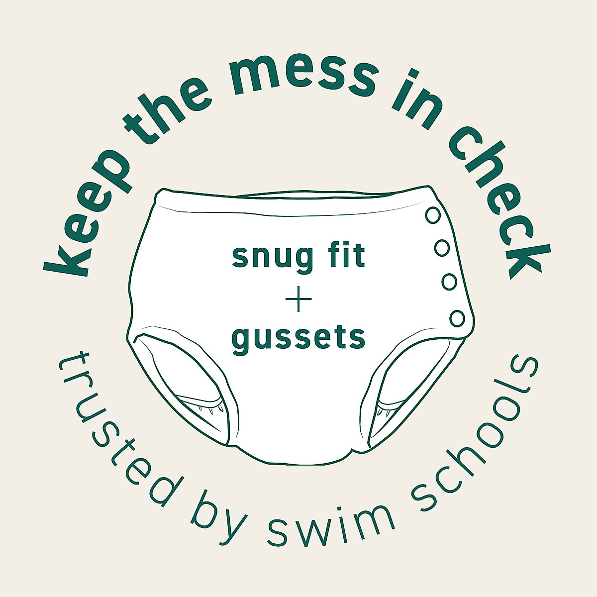 i Play Unisex Reusable Absorbent Baby Swim Diapers Gray 6 Months