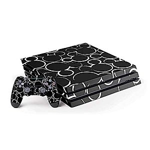 Skinit Decal Gaming Skin Compatible with PS4 Pro Bundle - Officially Licensed Disney Mickey Mouse Logo Pattern Design
