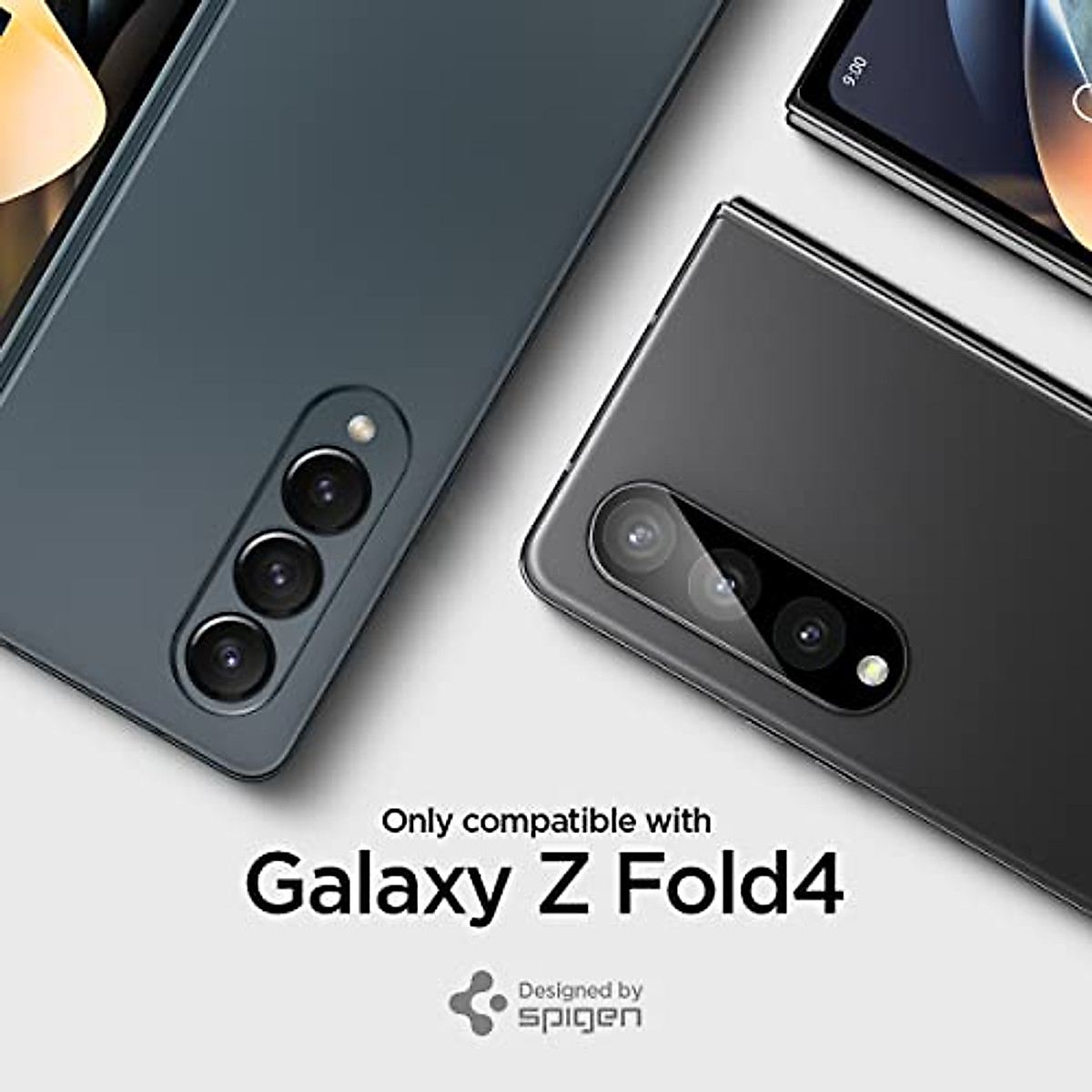 Spigen Camera Lens Screen Protector [GlasTR Optik] designed for Galaxy Z Fold 4 - Black [2 Pack]