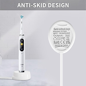 Electric Toothbrush Charger for Braun Oral B IO Series 7 8 9 Toothbrush, Replacement Magnetic Charger 100V-240V for IO 3768 Charger for IO7 IO8 IO9, IP67 1.22m for Travel & Home Use