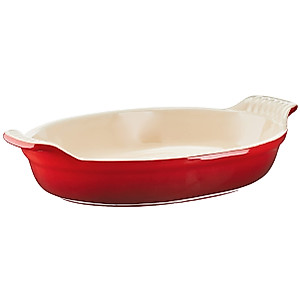 Le Creuset Stoneware Heritage Oval Au Gratin, 1 qt. (9.5"), Cerise