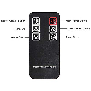 Zokop 25''W Freestanding Electric Fireplace Stove Space Heater with Realistic Flame, Wood Mantel, Remote Control for Home Room Indoor, 1500W-Black