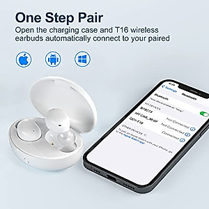 QCY T16 Mini Wireless Earbuds, QCC3040 Bluetooth 5.2 in-Ear Detection Headphones Light-Weight in Ear Headset Built-in 4 mics & CVC 8.0 for Clear Call, AptX Deep Bass Premium Sound Earphones, EQ, IPX5