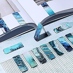 24 Pieces Magnetic Bookmarks Assorted Ocean Bookmark Magnetic Page Markers Magnetic Page Clips for Women Students Teachers Book Lovers Reading, Multi Ocean Patterns