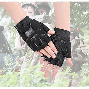 Kids Road Bike Gloves Half Finger MTB Cycling Gloves Roller Skating Mitten Breathable Anti Slip Shock Absorbing Workout Gloves Short Sports Gloves Fingerless Riding Fishing Golf Gloves for Boys Girls