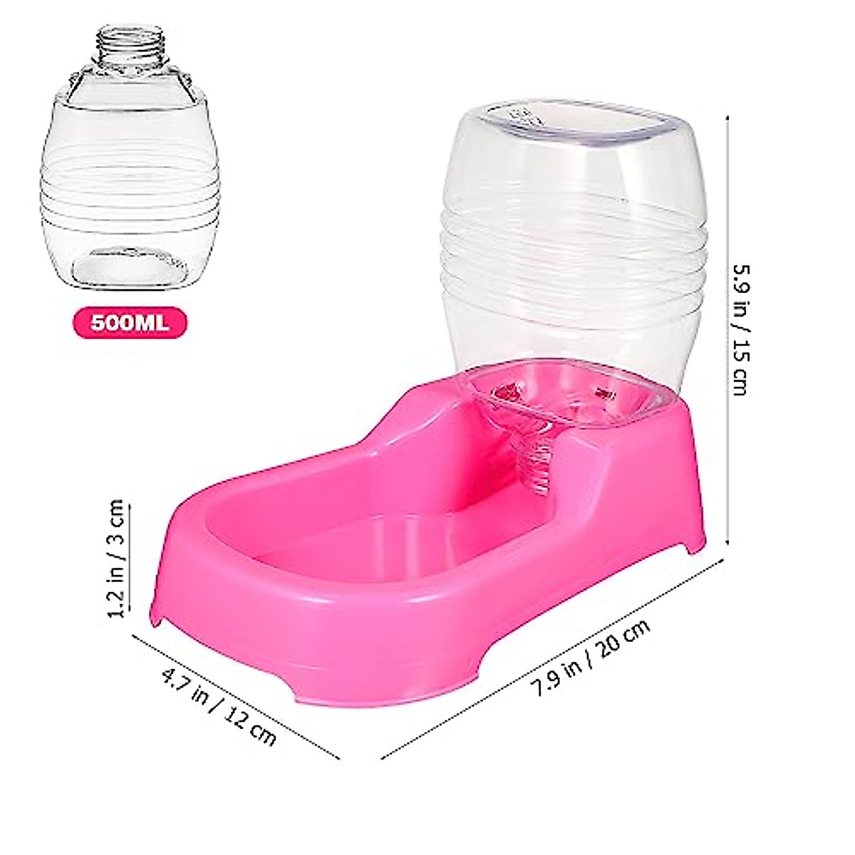 Mipcase Puppy Supplies Dog Water Feeder, Dog Water Dispenser Large, Automatic Pet Food Water Dispenser Plastic Food Feeding Bowls for Dogs Cats () Auto Feeder