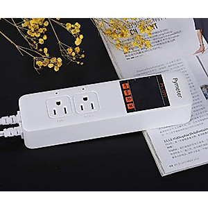 Pymeter Digital Temperature Controller Dual Probe Reptile Thermostat Controlled Outlet for Terrarium Heat Mat Heating Pad, Switch Cooling Fan Freezer Fridge ON & Off at Setpoints 10A 1200W