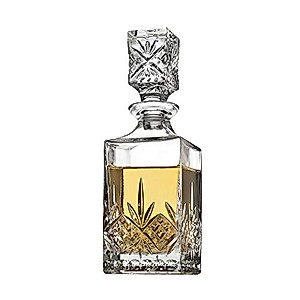 Godinger Mini Whiskey Decanter and Shot Glasses Barware Set - 10oz Decanter for Scotch Wine or Vodka - Dublin Collection