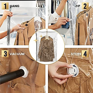 TAILI Hanging Vacuum Storage Bags Variety 4 Pack and Jumbo Vacuum Storage Bags Variety 20 Pack, Meet Variety Storage, Saving More Space