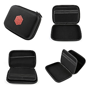 Dice Box DND Dice Storage Holder Compatible with DND Dice Sets Display Case Organizer for Tabletop RPG Game Dice Holds Up to 35 Dices/5 Sets - Black