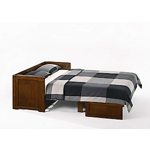 NIGHT & DAY Furniture Murphy Cube Cabinet Bed (Black Walnut, Queen)