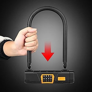 XIXIDIAN Bicycle U Lock Anti-Theft Bike Password Lock Heavy Duty Combination U Lock Bike Lock
