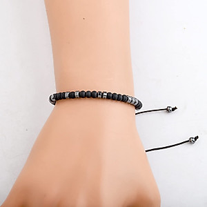 MAOFAED New Beginnings Morse Code Bracelet for Men Women New Beginnings Gift Inspirational Gift New Challenge Gift (new beginning code br)