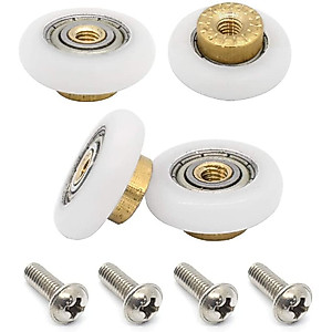 4X Replacement Shower Door Rollers/Runners/Wheels 19mm Diameter