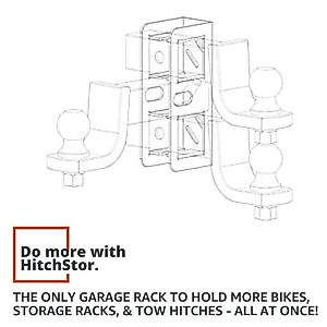 Hitch Stor Wall Mounted Hitch Receiver for Bike & Cargo Rack Storage | Patent Pending Garage Organizer Holds 200 lbs | If It Hooks to Your Hitch, Store It On Your Wall - 3 Hitch Storage Mount