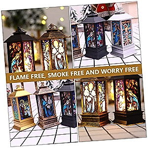 NOLITOY 3pcs for Globe Simulated Outdoor Snow Party Without Snowing Lighted Lights Lanterns Supplies Lighting Glittering Oil Christmas Candle Light Halloween Handheld Night Nativity